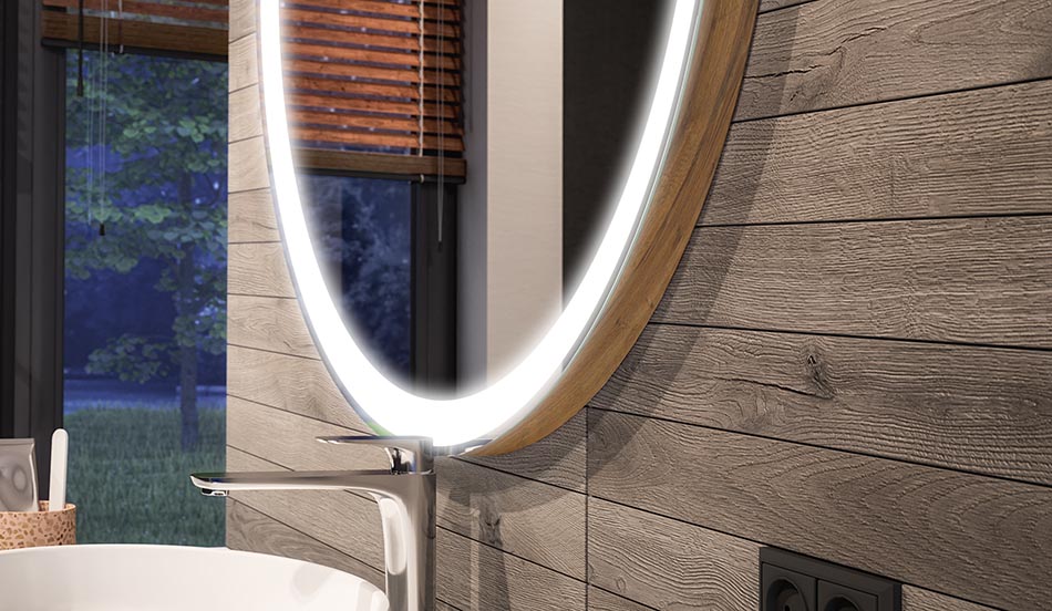 Artforma Australia - Illuminated Round LED Lighted Bathroom Mirror L76